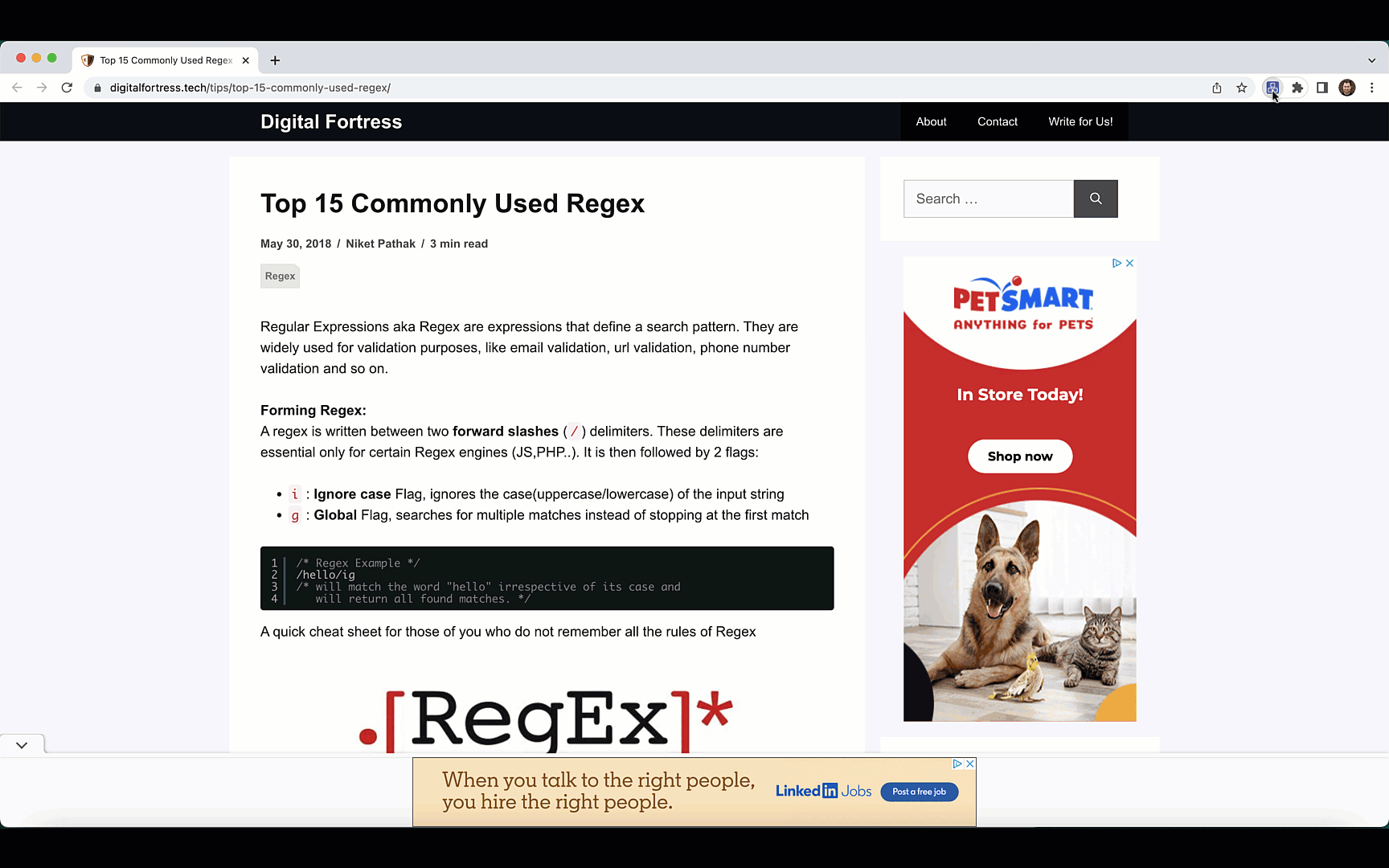 Regex Sheet PixieBrix